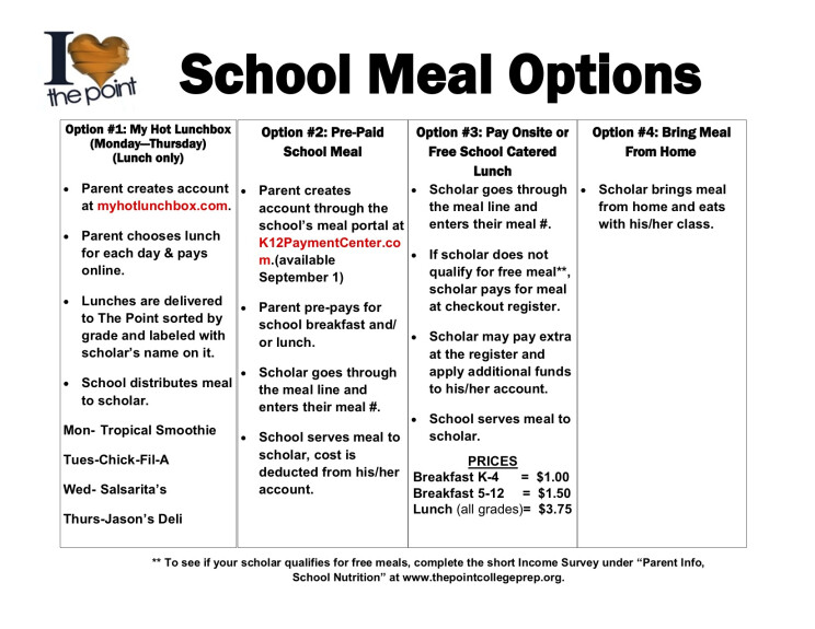 School Nutrition | The College Prep and Leadership Academy
